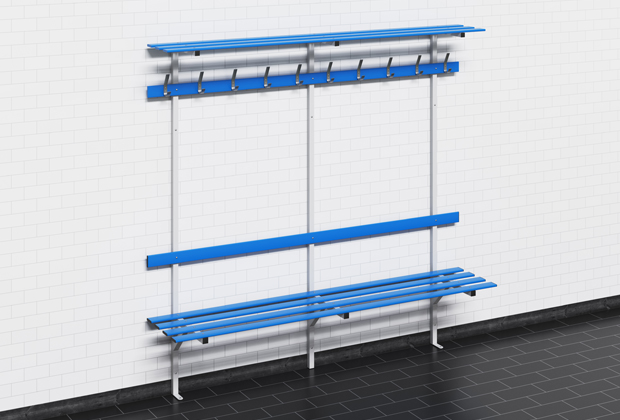 LOCKER ROOM BENCH WALL FIXATION 2000x1800x400mm – Rofel